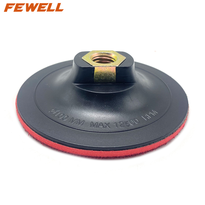 4-7Inch 100-180mm M14 Rubber Hook And Loop plastic backing Pads for ...